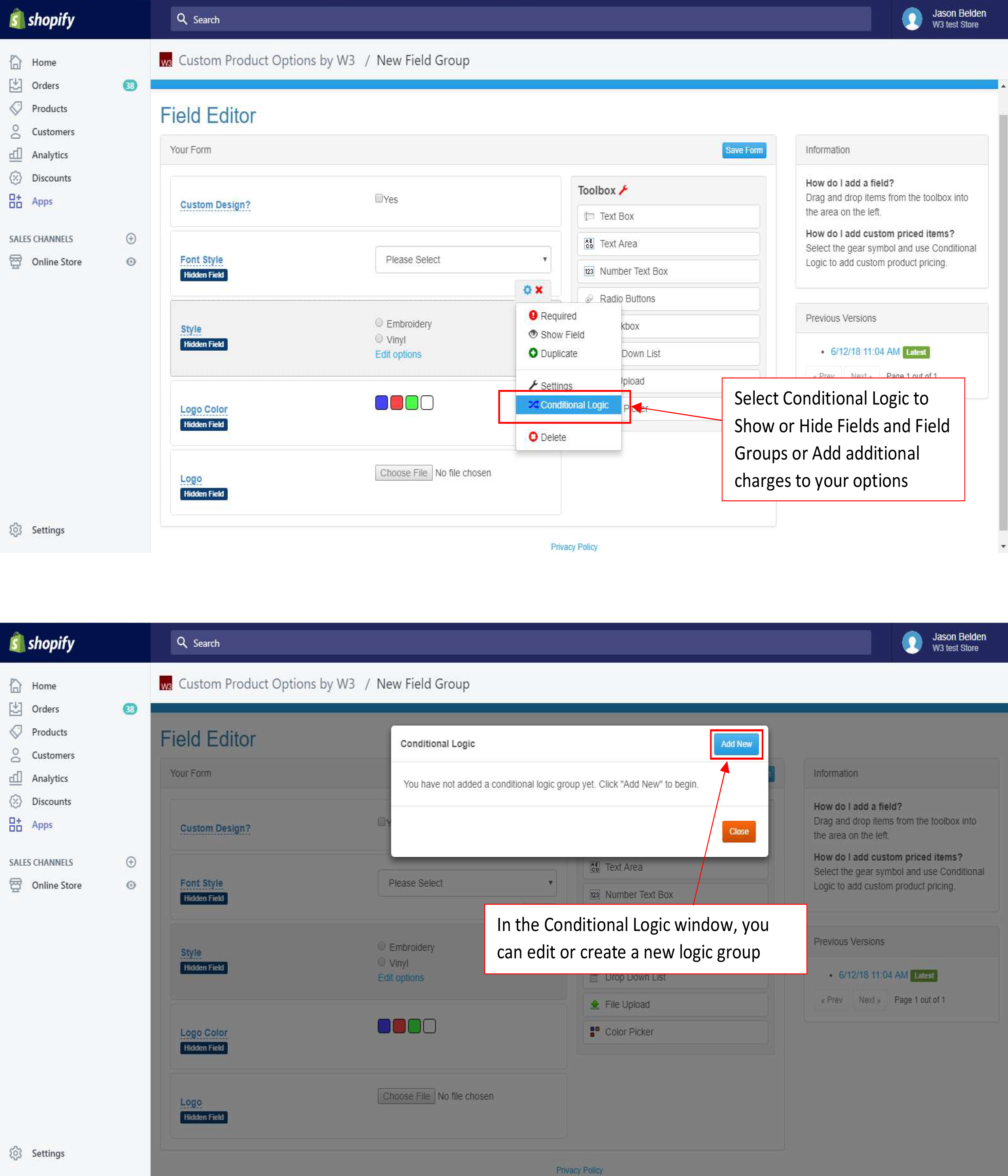 Setting Up Conditional Logic W3trends Inc