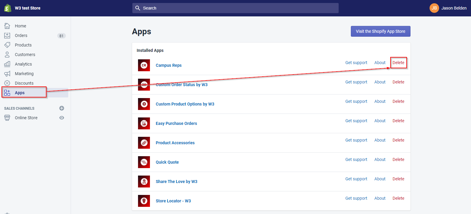 How Do I Uninstall the Custom Product Options App? – W3trends, Inc.